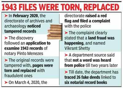 Archives dept red-flagged land grabs two years ago, cops sat on it ...