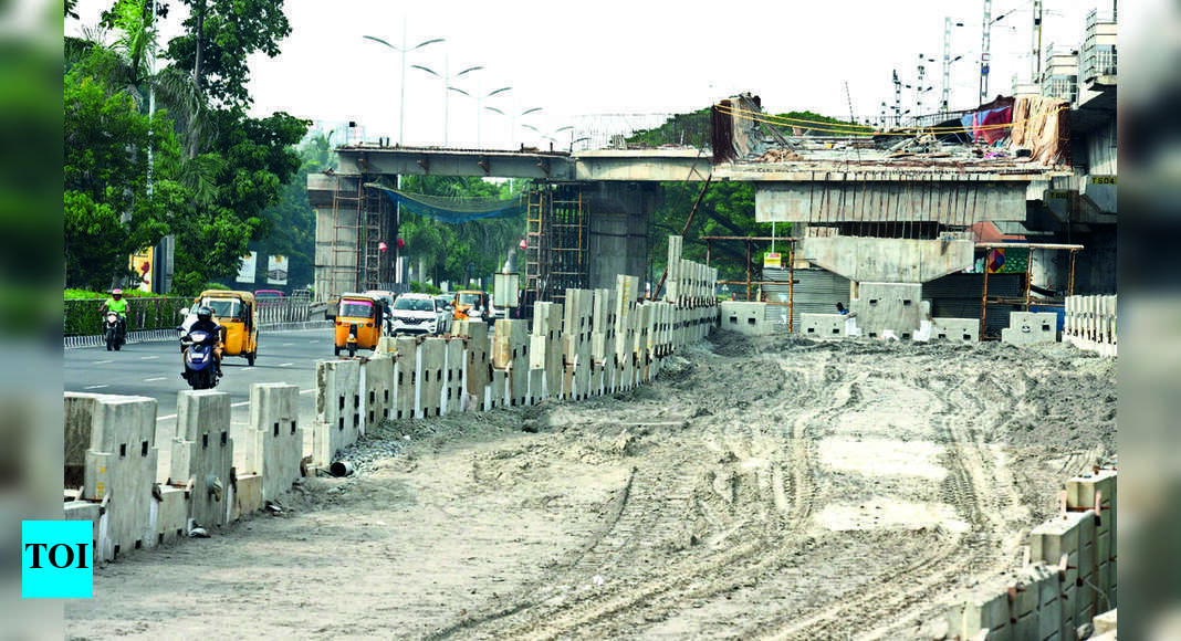 One U-shaped Flyover On Omr Nearing Completion | Chennai News - Times ...