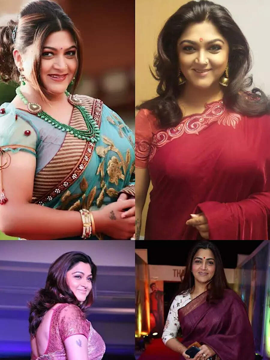 Kushboo Sundar’s stunning looks in saree | Times of India