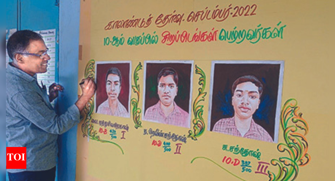 Notice Board: Art Teacher Makes Portraits To Congratulate School ...