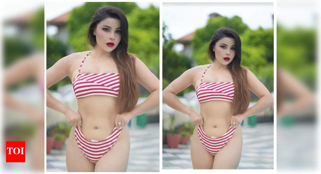 Sushma Adhikari raises the temperature as she poses in a strip bikini | Bhojpuri Movie News ...