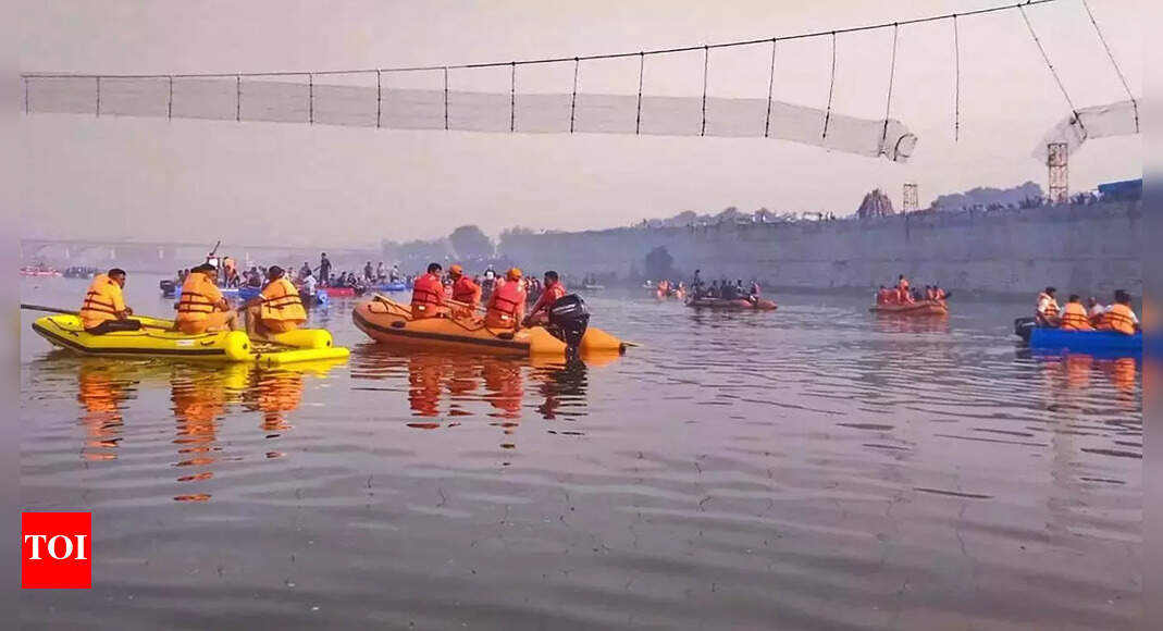 Morbi: Death toll rises to 135 in Morbi bridge collapse as rescue ... Morbi: Death toll rises to 135 in Morbi bridge collapse as rescue ...