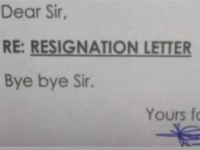 This guy wrote his resignation in three words, internet calls him the ...