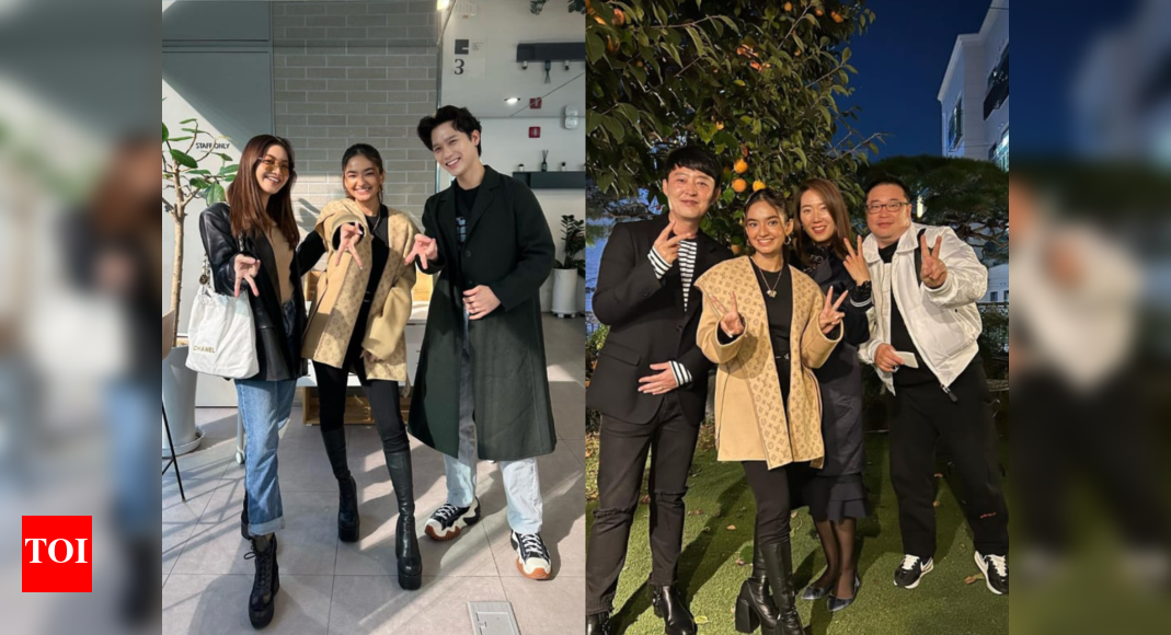 Anushka Sen reaches South Korea for her first Korean project, see pics - Times of India