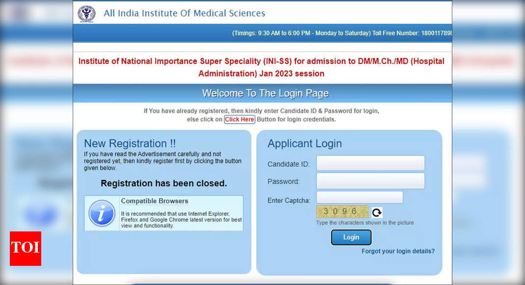 INI CET Admit Card: INI CET 2023 January session admit card releases ...