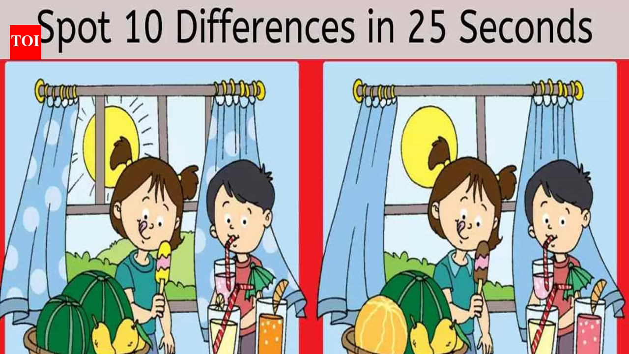 Optical Illusion: Can you spot the 10 differences in 25 seconds?