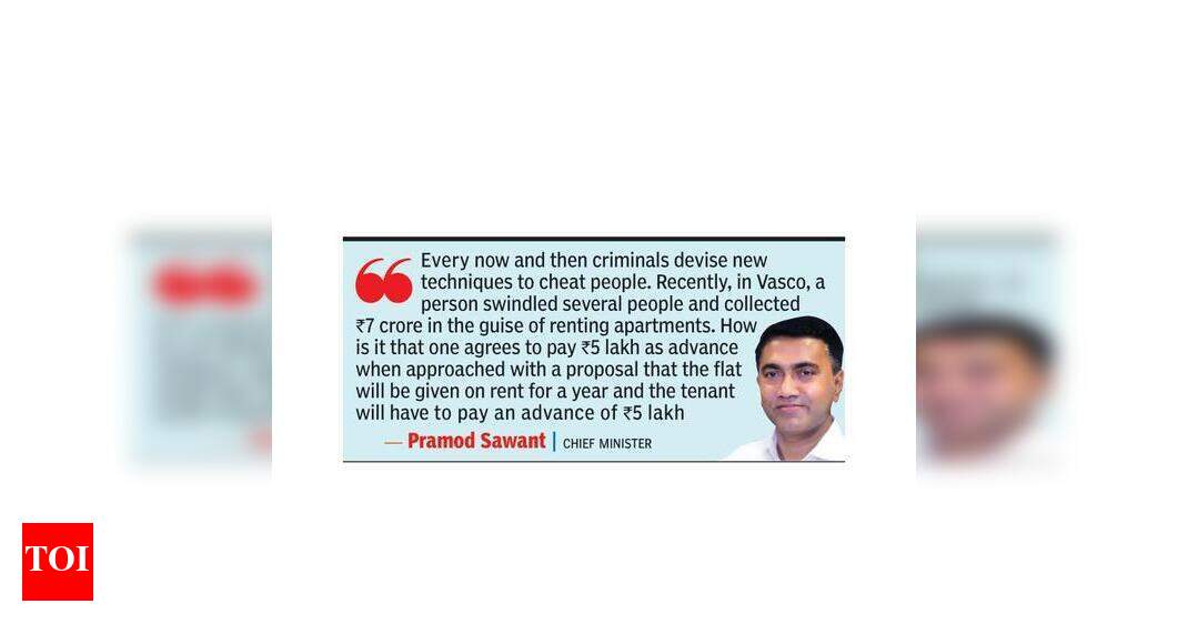 Many come to Goa to do crimes, stay alert, says CM | Goa News - Times ...