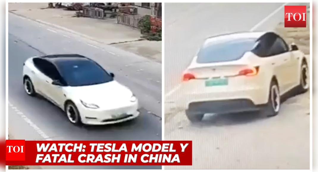 Viral Video Tesla Model Y Goes Out Of Control In China And Kills Two