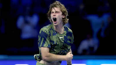 Rublev wins Russian showdown with Medvedev at ATP Finals | Tennis News - Times of India