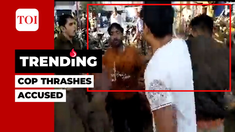 Cop brutally thrashes accused, video goes viral
