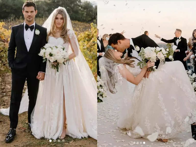Taylor Lautner shares FIRST photos from wedding to Taylor Dome ...
