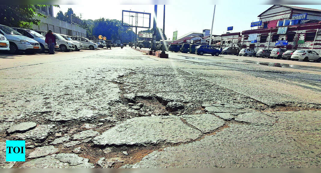 Potholes, Open Drains Welcome Passengers Outside Doon Rly Stn ...