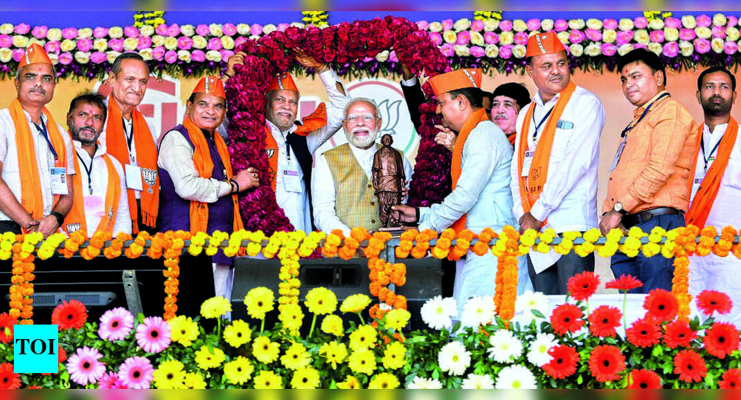 Make Lotus Bloom In Every Booth, Implores Modi | Rajkot News - Times of ...