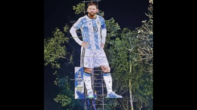 Kerala: Fan craze continues as 70-feet 'green' cut-out of Messi erected ...