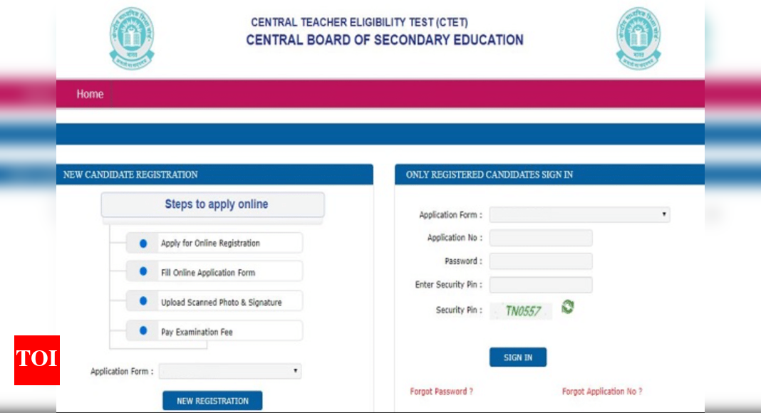 CTET December 2022: Registration for CBSE CTET till November 24, Check update here | - The Times ...