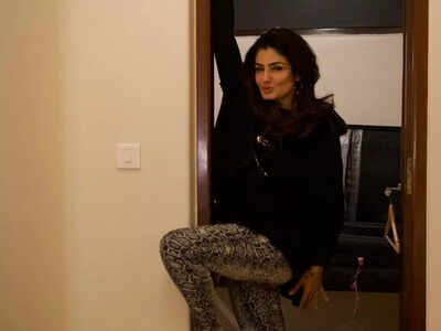 Raveena Tandon gets her fun, dancing mode looking stunning as always as ...