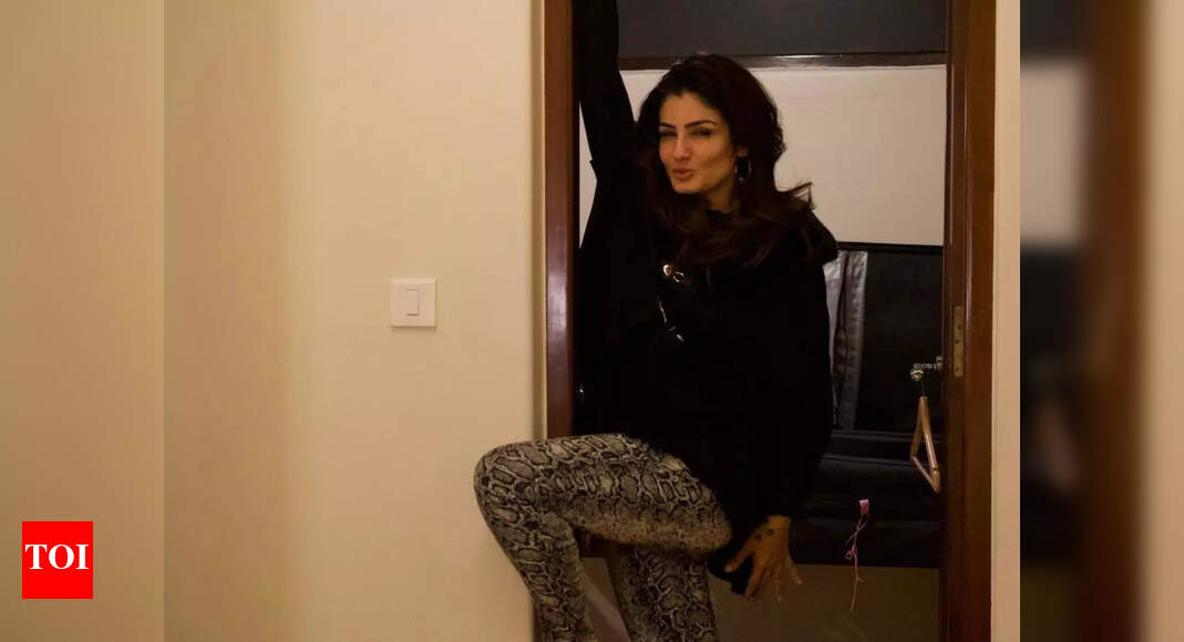 Raveena Tandon gets her fun, dancing mode looking stunning as always as ...
