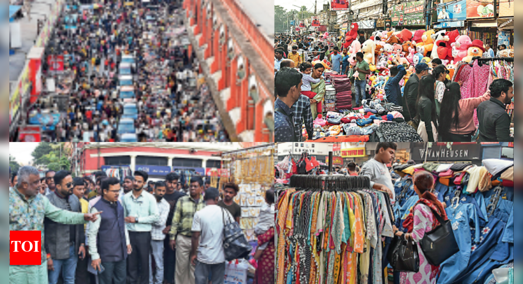 3/4th of New Market carriageway taken up by hawkers, finds Kolkata ...