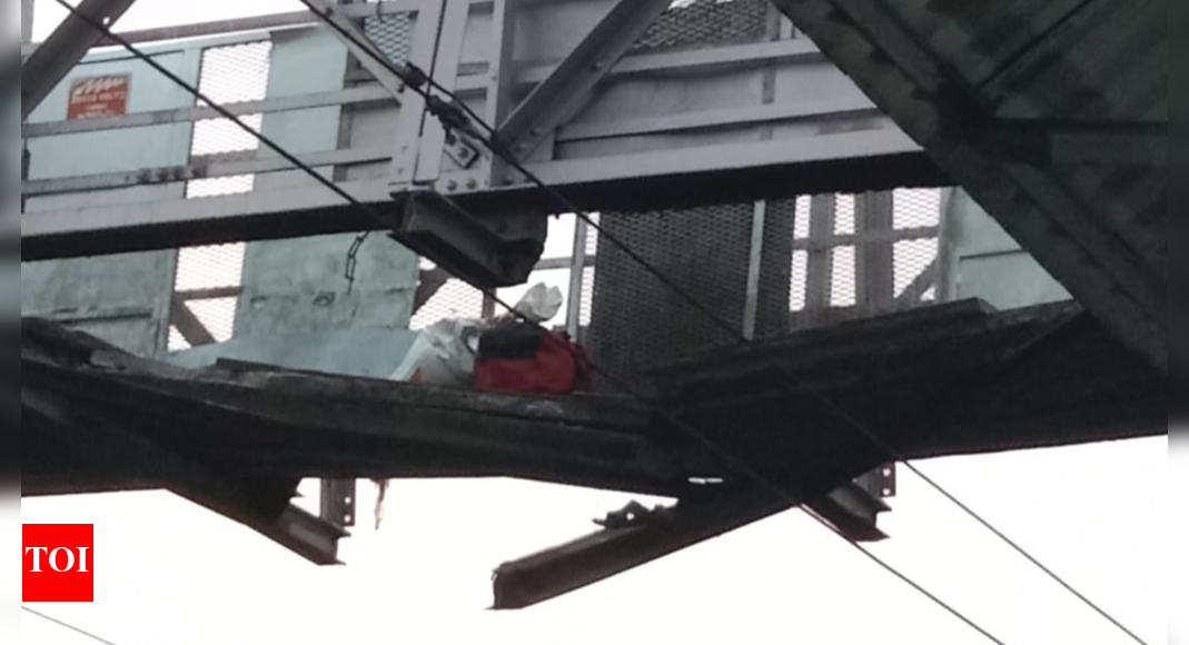 4 injured after slabs fall off railway station foot overbridge in ...
