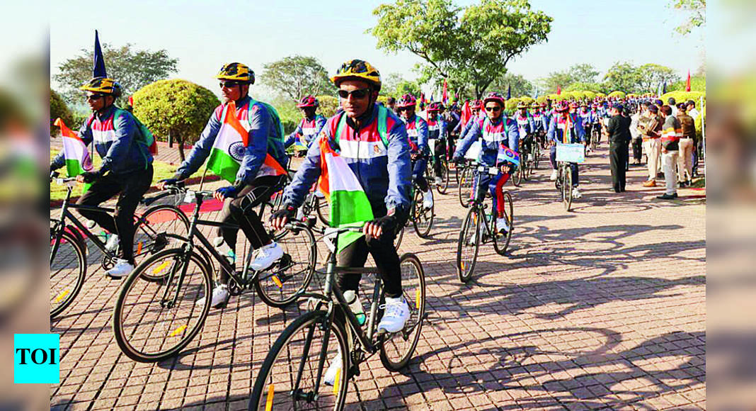 Ncc: Ncc’s ‘cycle For Unity’ Rally Concludes | Bhopal News - Times of India