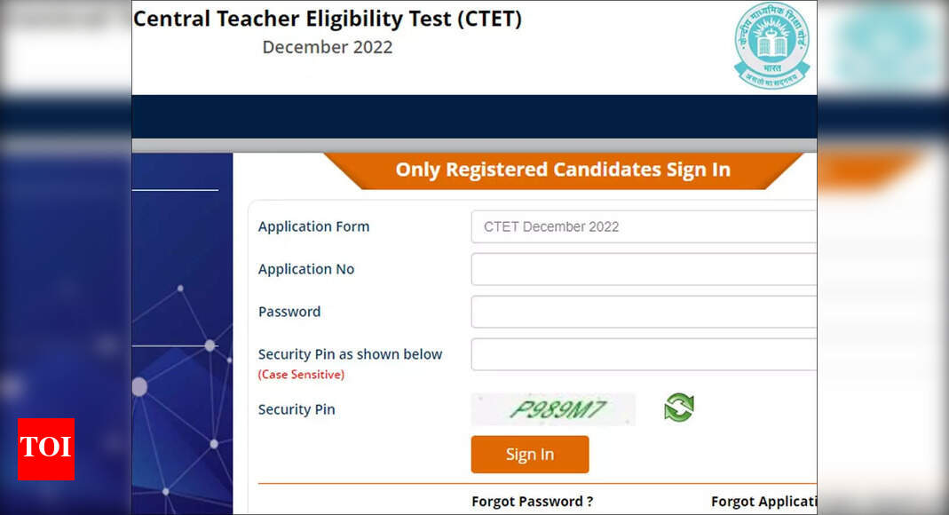 CTET Application 2022: CTET correction window for December exam opens ...