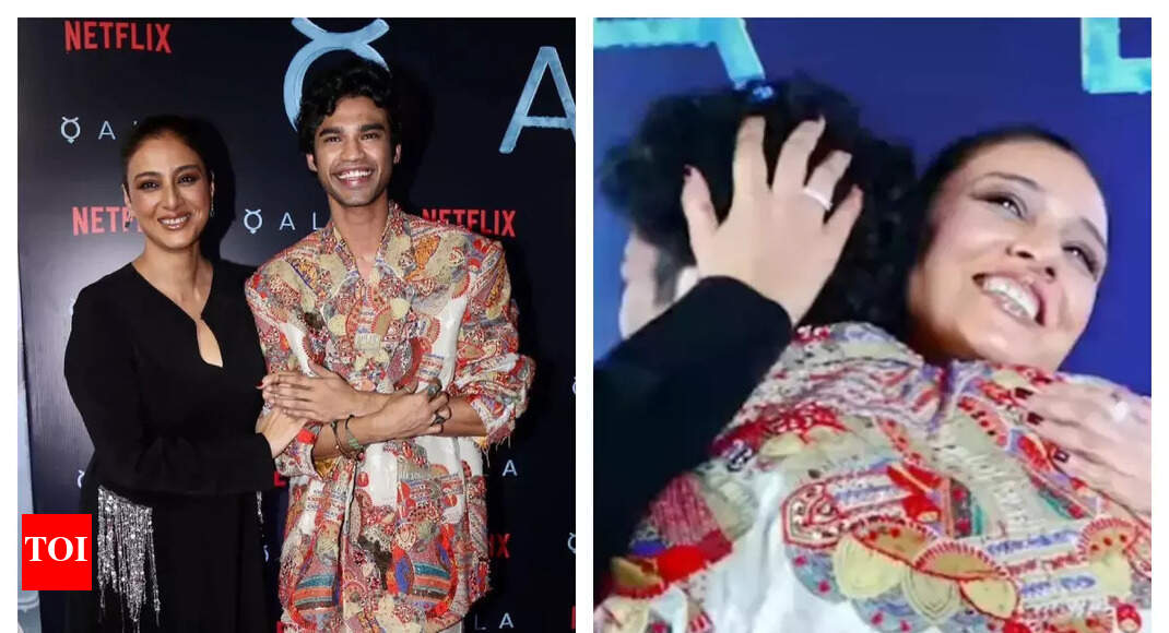 Tabu gets teary-eyed as she shares a warm hug with Irrfan Khan's son ...