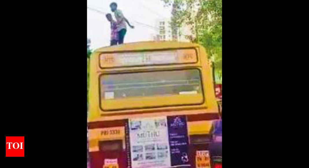 Mtc: 3 Students Held For Travelling On Mtc Bus Roof, Let Off | Chennai ...