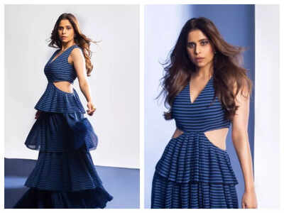 Sai Tamhankar makes a style statement in shades of blue; See pics | Marathi Movie News - Times ...