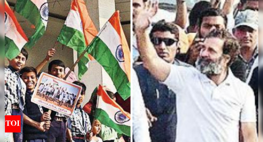 Rahul Gandhi: Rahul Gandhi greets Jhalawar BJP workers with flying kisses during unity Bharat ...