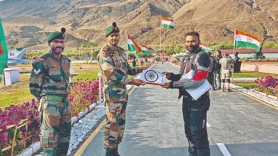 Tahsildar Completes 25,400km Ride Today | Hubballi News - Times of India