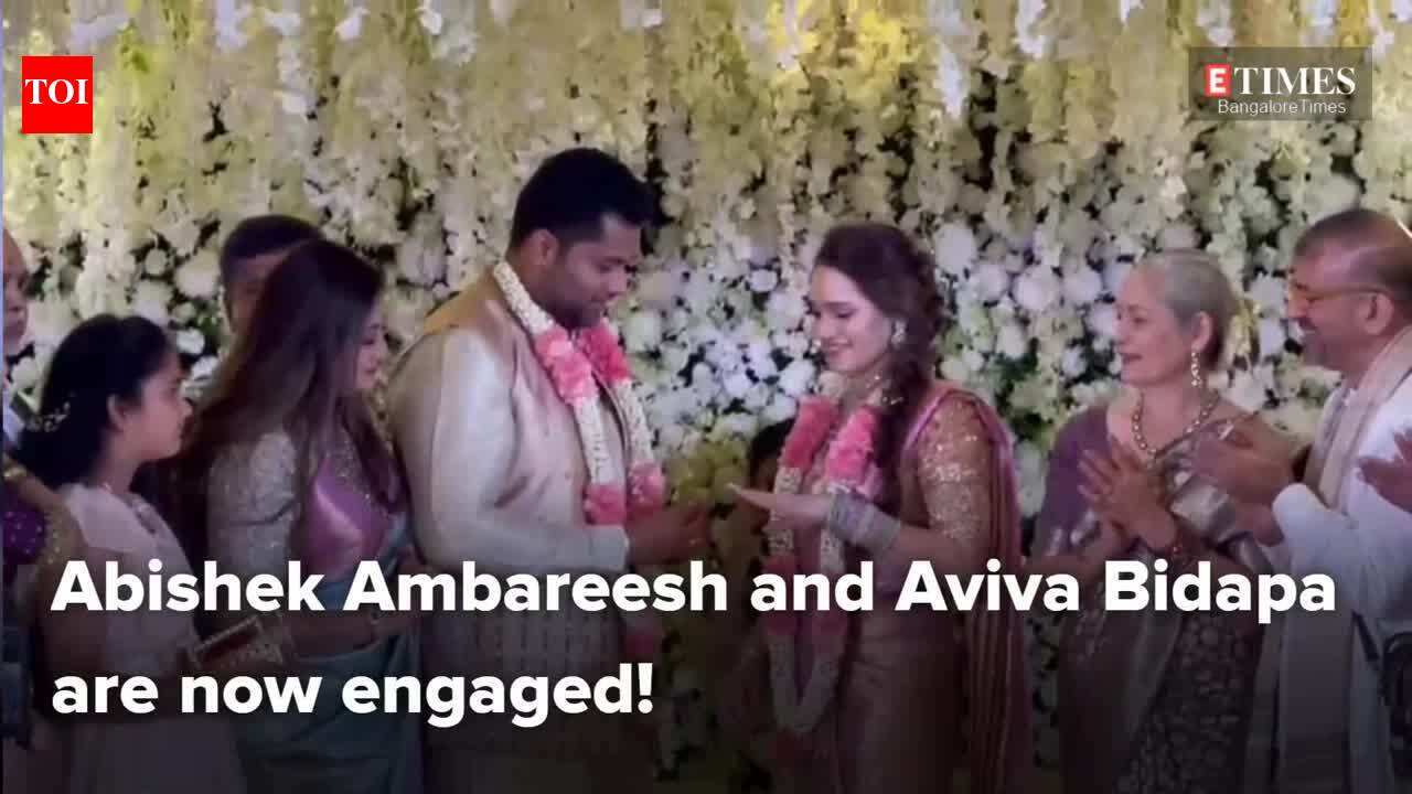 Abishek Ambareesh and Aviva Bidapa are now engaged