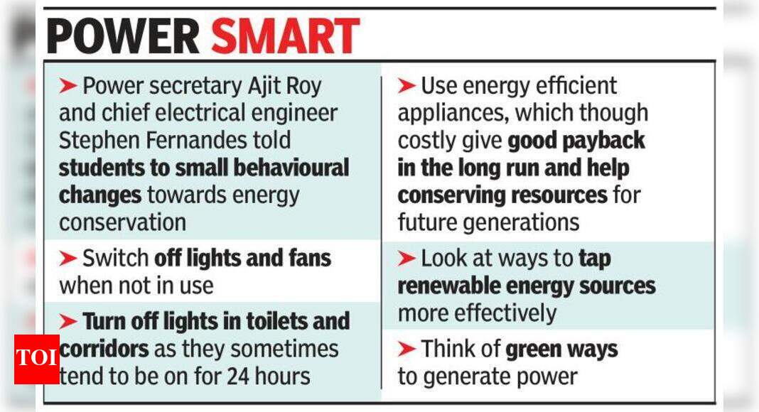 Power dept aims at 35 model energy efficient schools | Goa News - Times ...
