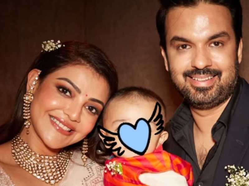 Kajal Aggarwal shares a new photo of her son Neil with husband Gautam ...