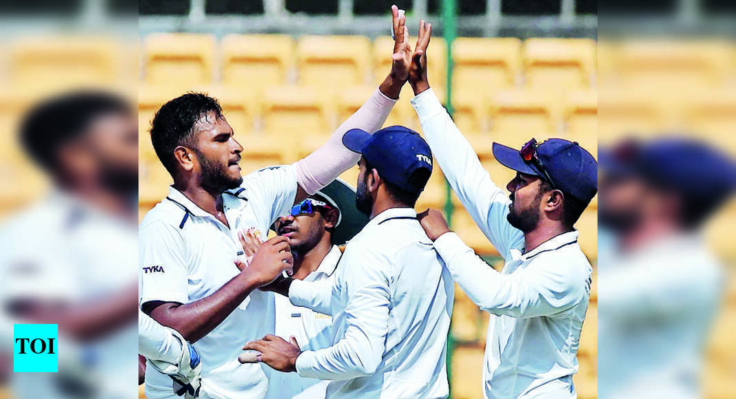 Kaverappa: Kaverappa Leads Pacers’ Charge | Bengaluru News - Times of India