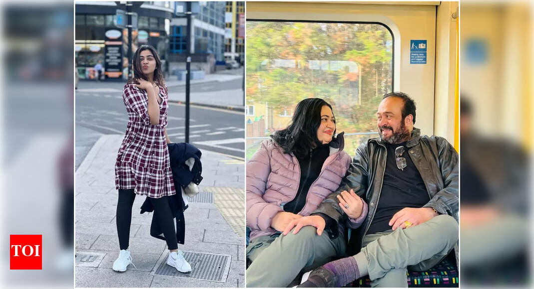 Bindu Panicker and Sai Kumar pay a surprise visit to their daughter in London | Malayalam Movie ...