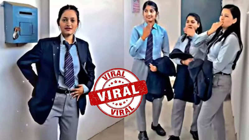 Viral video! School girls dancing to trending Bhojpuri superhit song ...