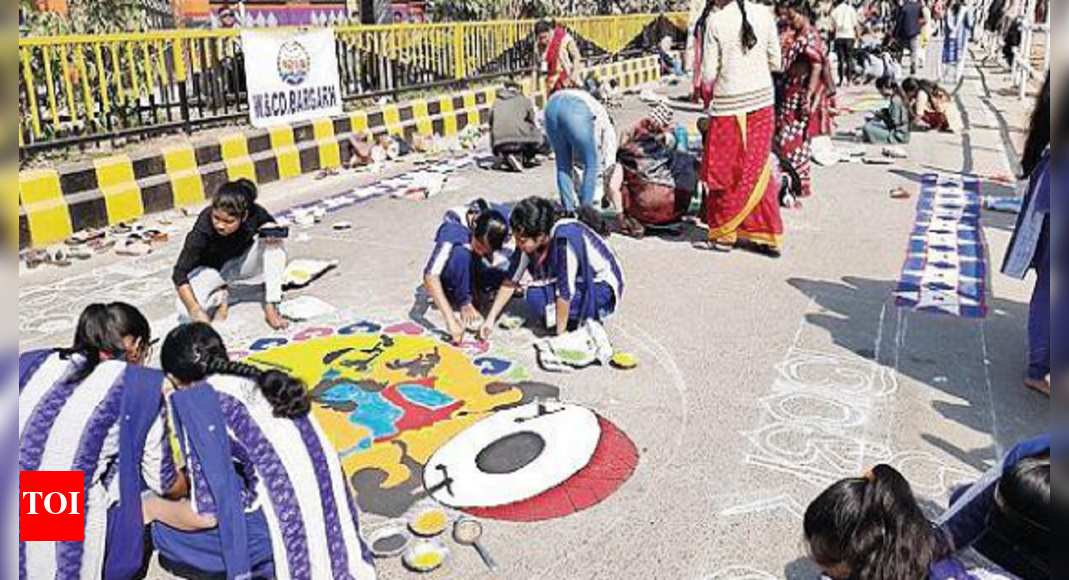 Dhanu Yatra: 360 artists ring in Dhanu Yatra with rangolis in Sambalpur ...