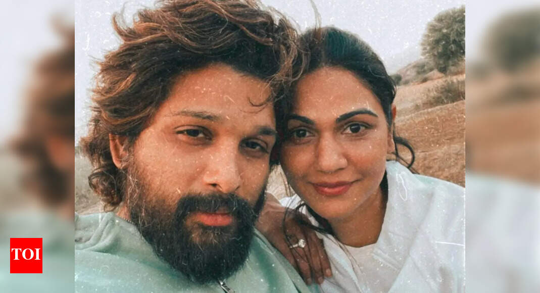 Allu Arjun gives a tight hug to his wife Sneha Reddy; see pic | Telugu ...