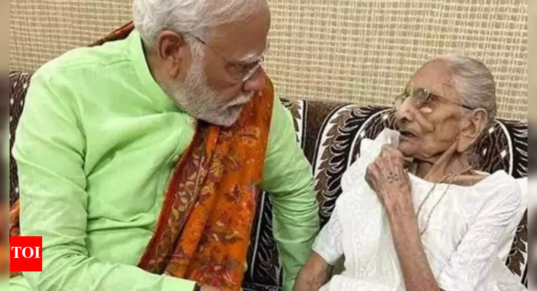 PM Modi visits ailing mother in Ahmedabad hospital | India News - Times ...