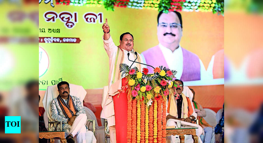 Vote Bjd Out Of Power In ’24: Nadda | Bhubaneswar News - Times of India