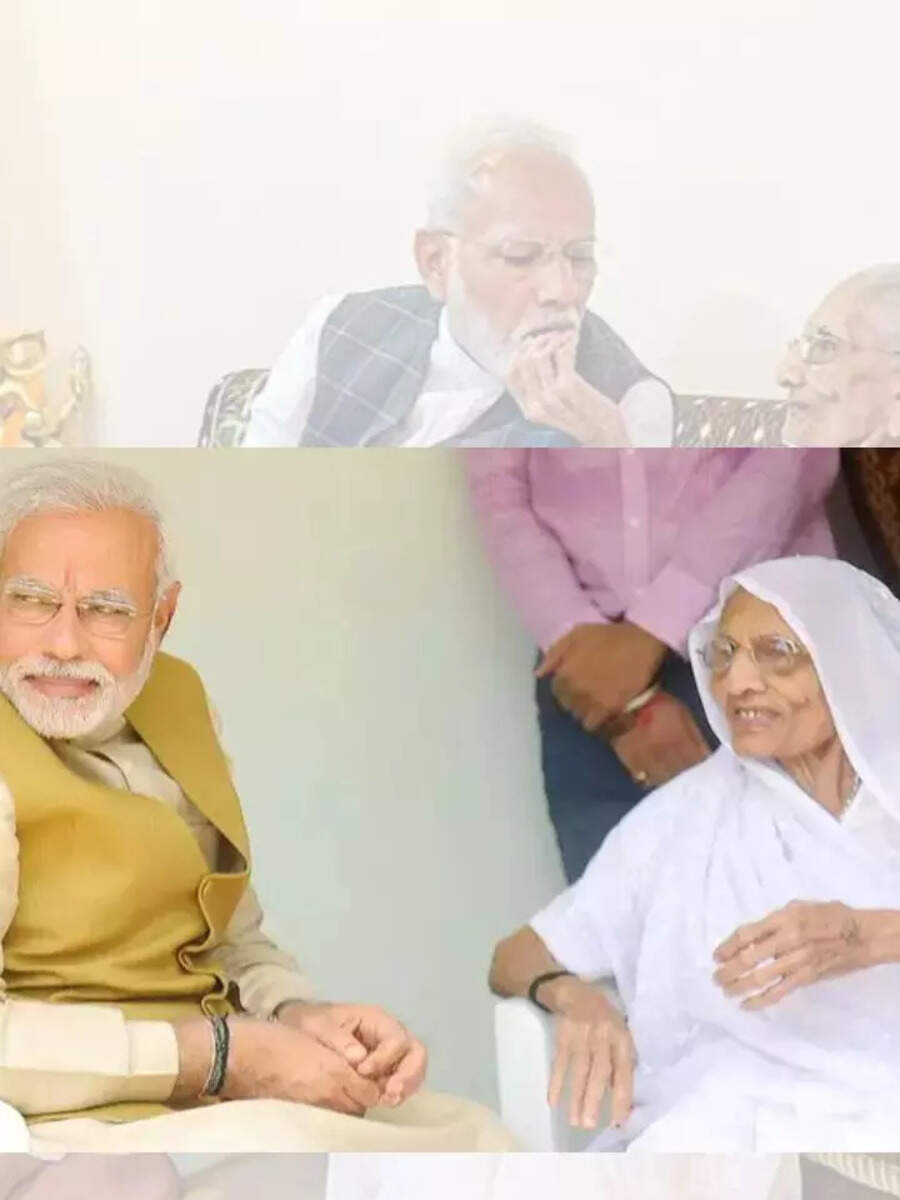 Beautiful Moments of PM Modi's with his mother Heeraben | Times of India