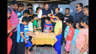 Reddy: BNS Reddy celebrates his birthday at Rakum School for Blind ...