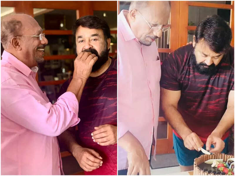 Mohanlal welcomes 2023 with ‘Spadikam’ director Bhadran | Malayalam ...