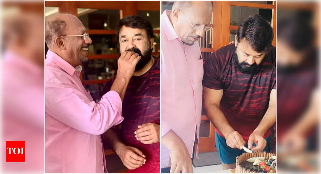 Mohanlal welcomes 2023 with ‘Spadikam’ director Bhadran | Malayalam ...