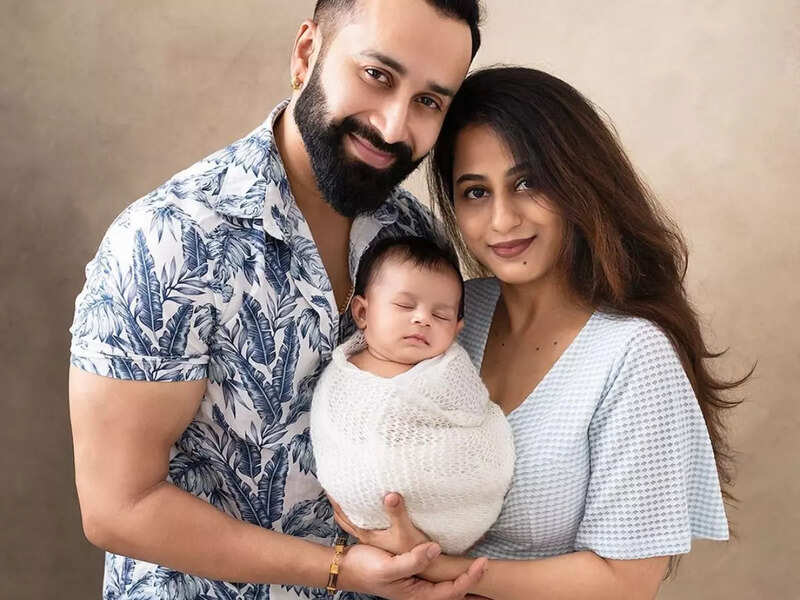 New parents Chandu Gowda and Shalini introduce their baby girl on ...