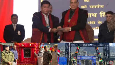 Defence minister Rajnath Singh e-inaugurates BSB Maitri Setu in Ramban ...