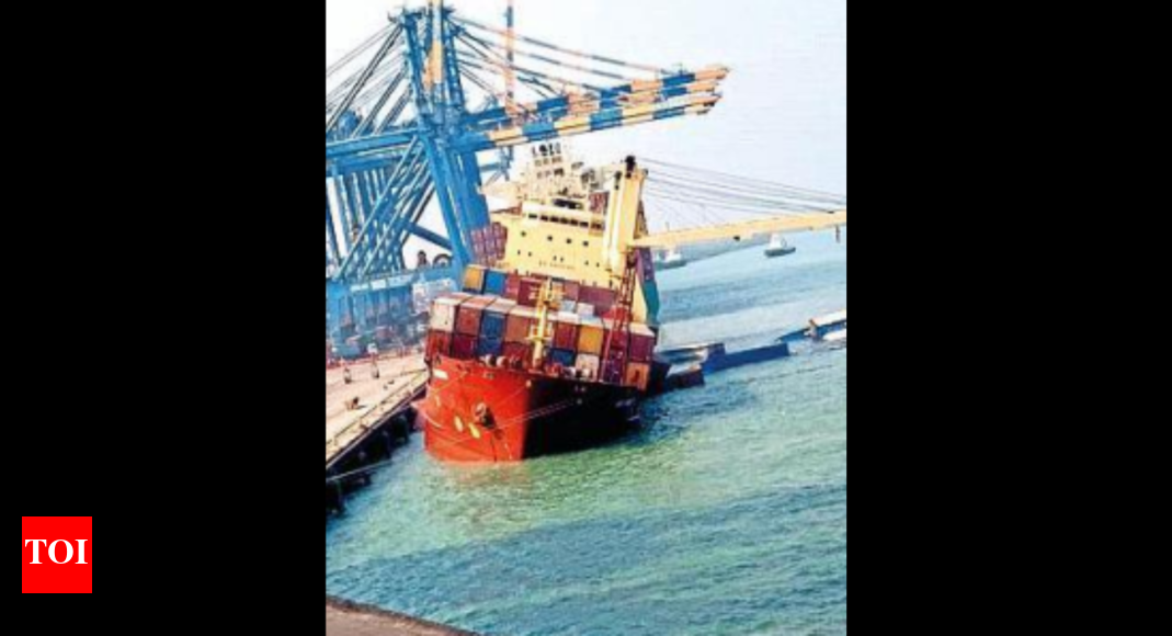Mundra: Vessel tilts at Gujarat's Mundra, stabilized | Ahmedabad News ...