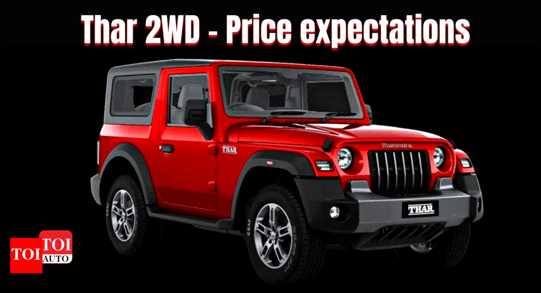 More affordable Mahindra Thar 2WD India launch tomorrow: Price ...