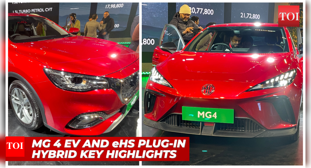 Auto Expo Day 1: MG Motor showcases MG 4 EV and eHS plug-in-hybrid ...