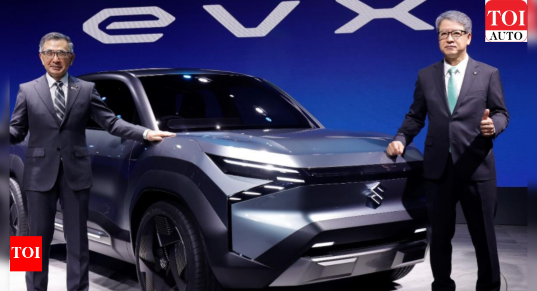 Maruti Suzuki eVX electric SUV concept first look at Auto Expo 2023:550 km range! - Times of India